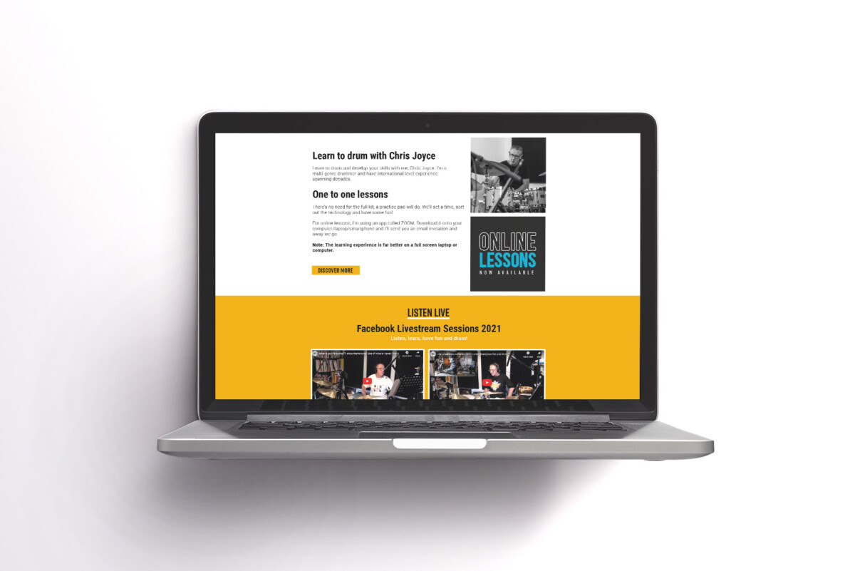 Chris Joyce Drums - Brand & Print Design | SHEAF Design Works | Sheffield